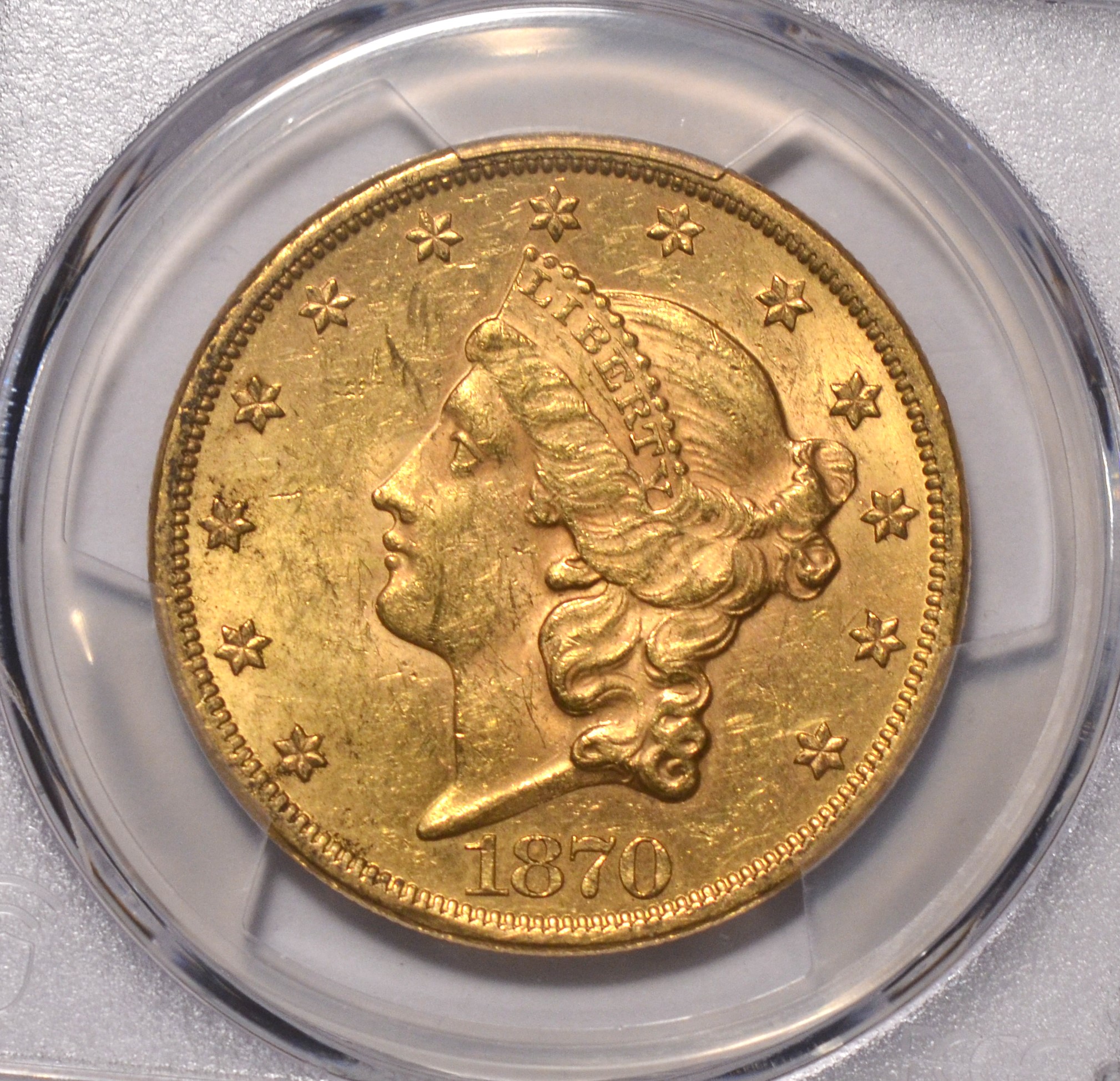 1870 $20 Double Eagle PCGS MS61